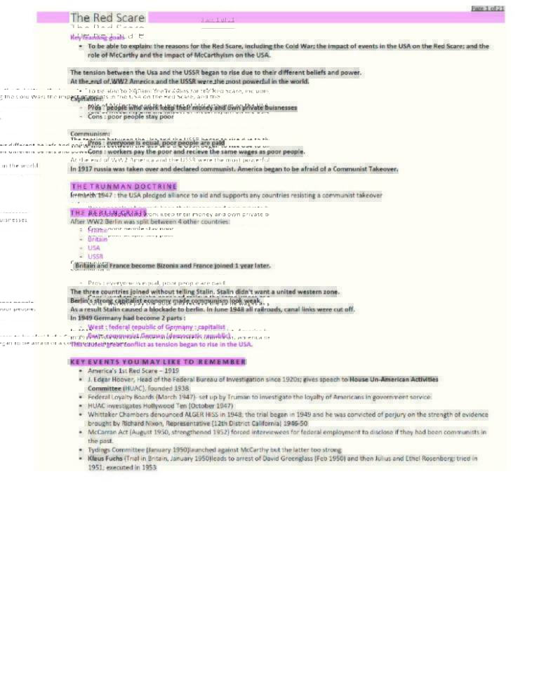 Civil rights in the USA Edexcel GCSE History summary notes | StudyLast