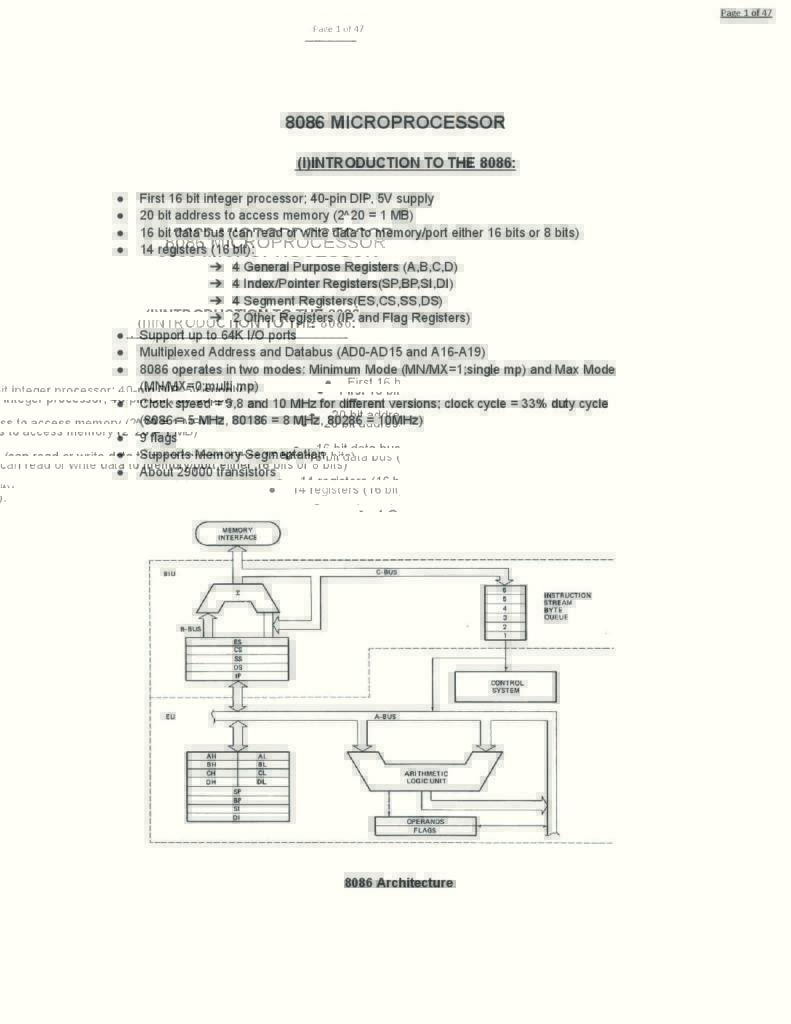 Learn about 8086 Microprocessor under BECE204L at VIT | StudyLast