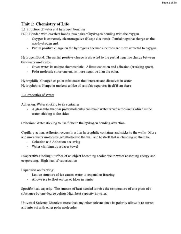 AP Biology all units summary notes | StudyLast