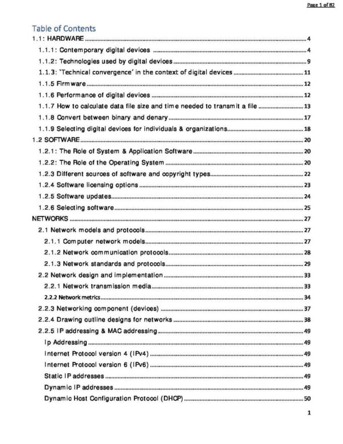 Edexcel IAL Information Technology (YIT11) Unit 1 full notes | StudyLast