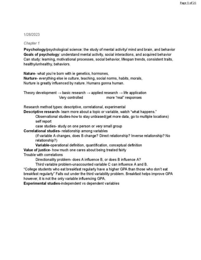 Notes for General Psychology (PSYC 111) at Binghamton University ...