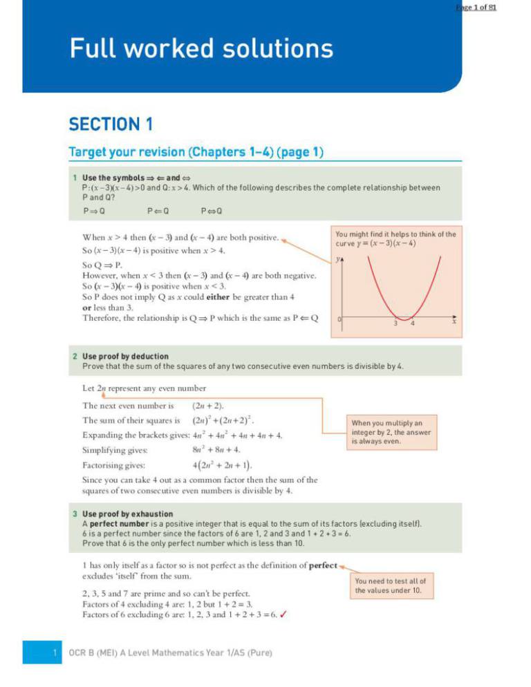 Mathematics B (MEI) OCR AS Level revision notes | StudyLast