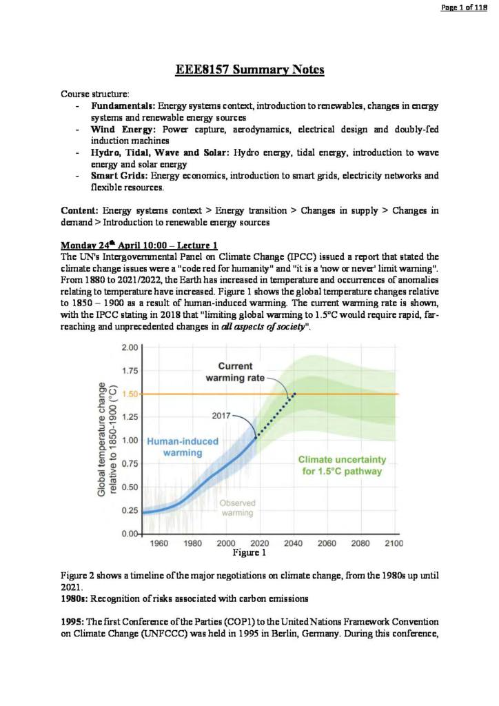Renewable Energy Systems and Smart Grids (EEE3021) full summary notes ...