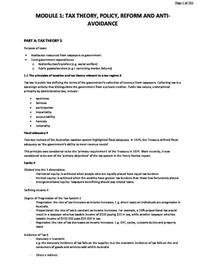 CPA Australia Advanced Taxation (ATA) summary notes | StudyLast