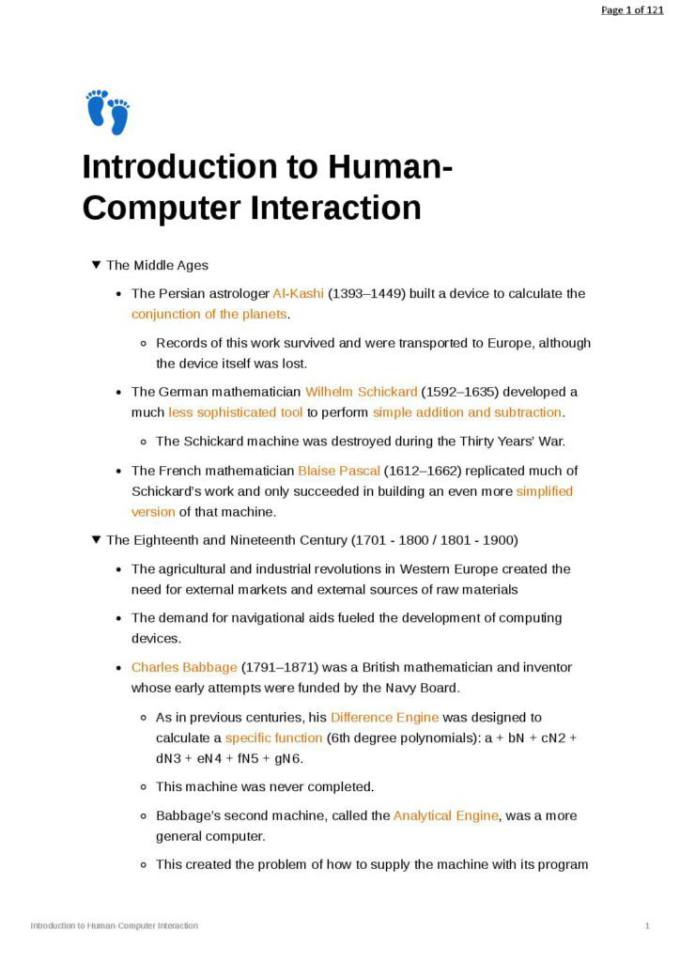 Notes for Human-Computer Interaction I (INF1520) at University of South ...