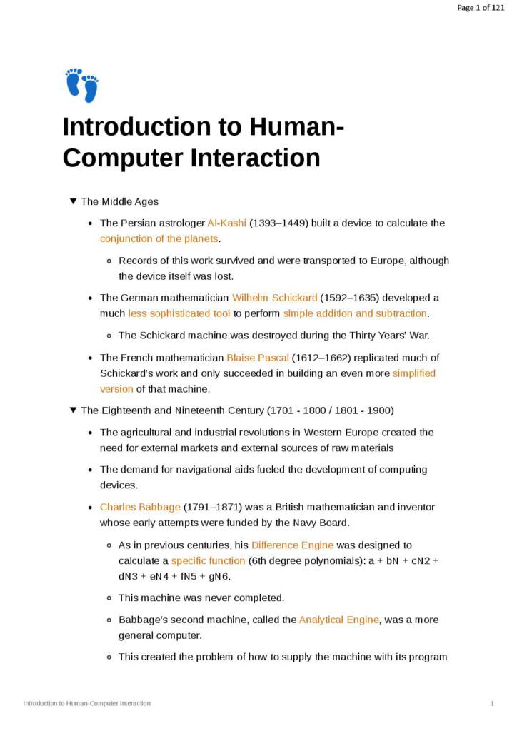 Notes for Human-Computer Interaction I (INF1520) at University of South ...