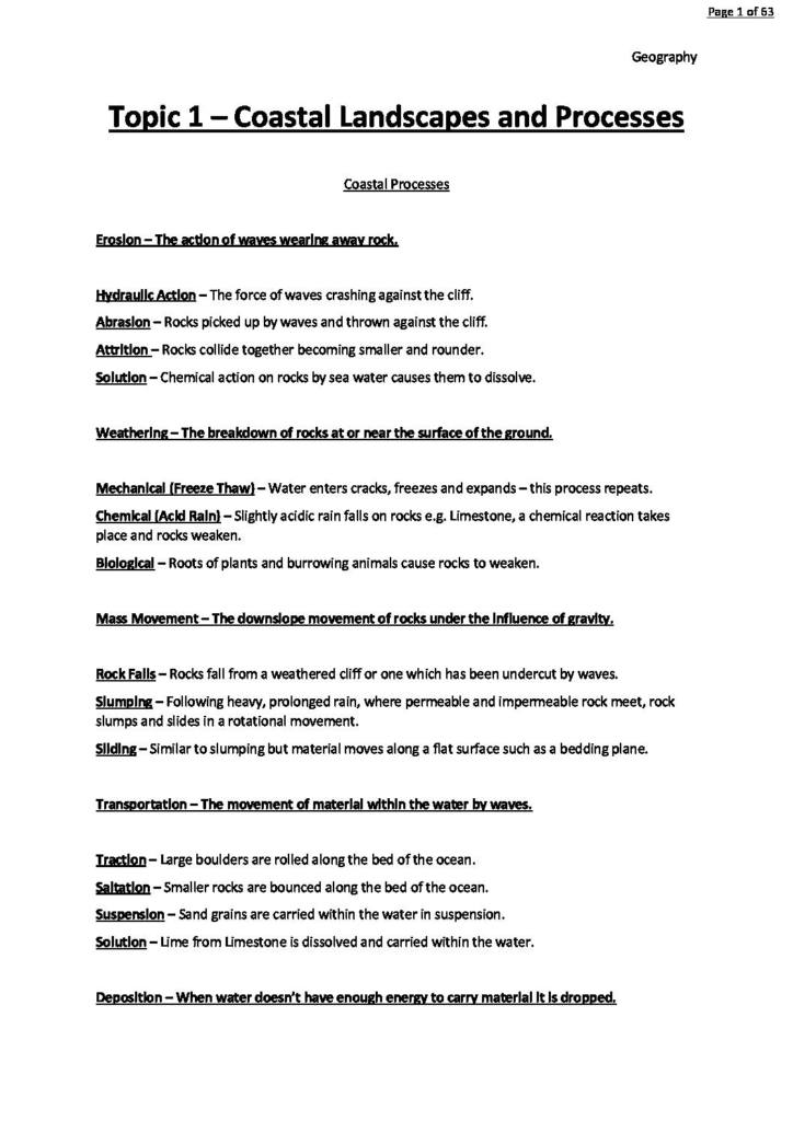 Edexcel GCSE (9-1) Geography A complete revision notes | StudyLast