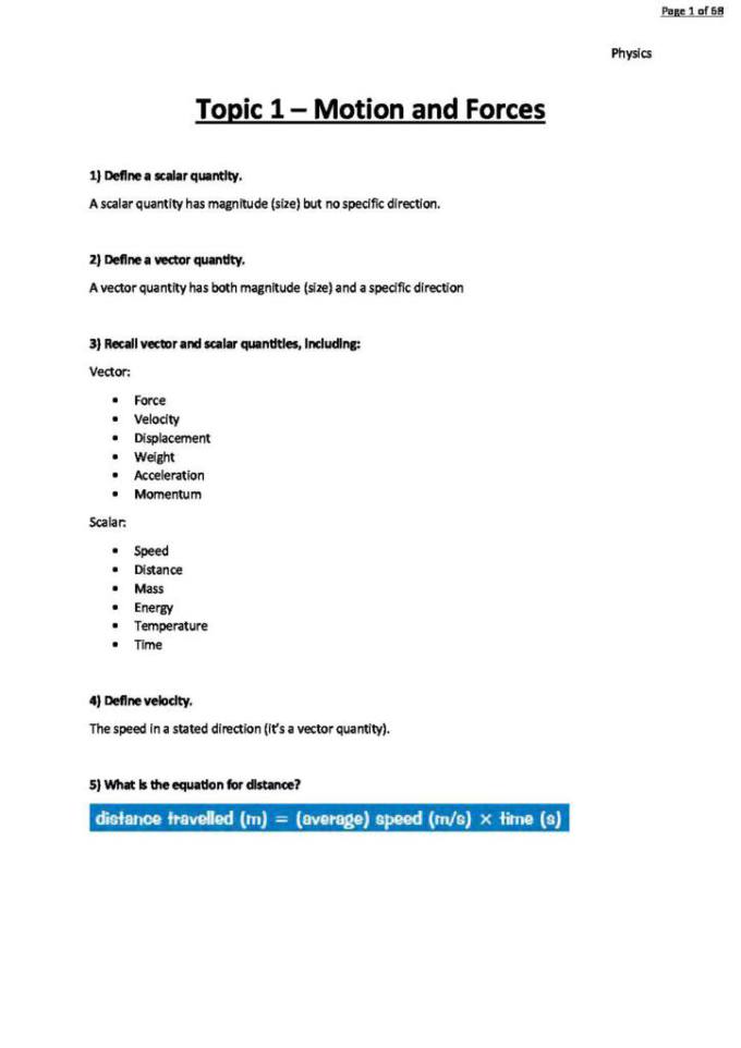 Edexcel GCSE Physics complete revision notes | StudyLast