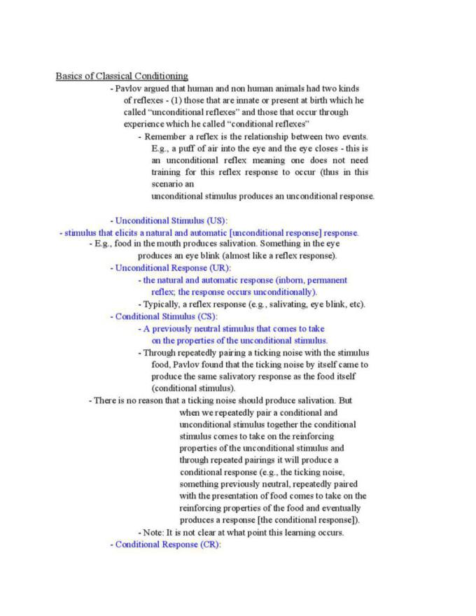 Notes for Human Associative Learning (PSY304) at University of the ...