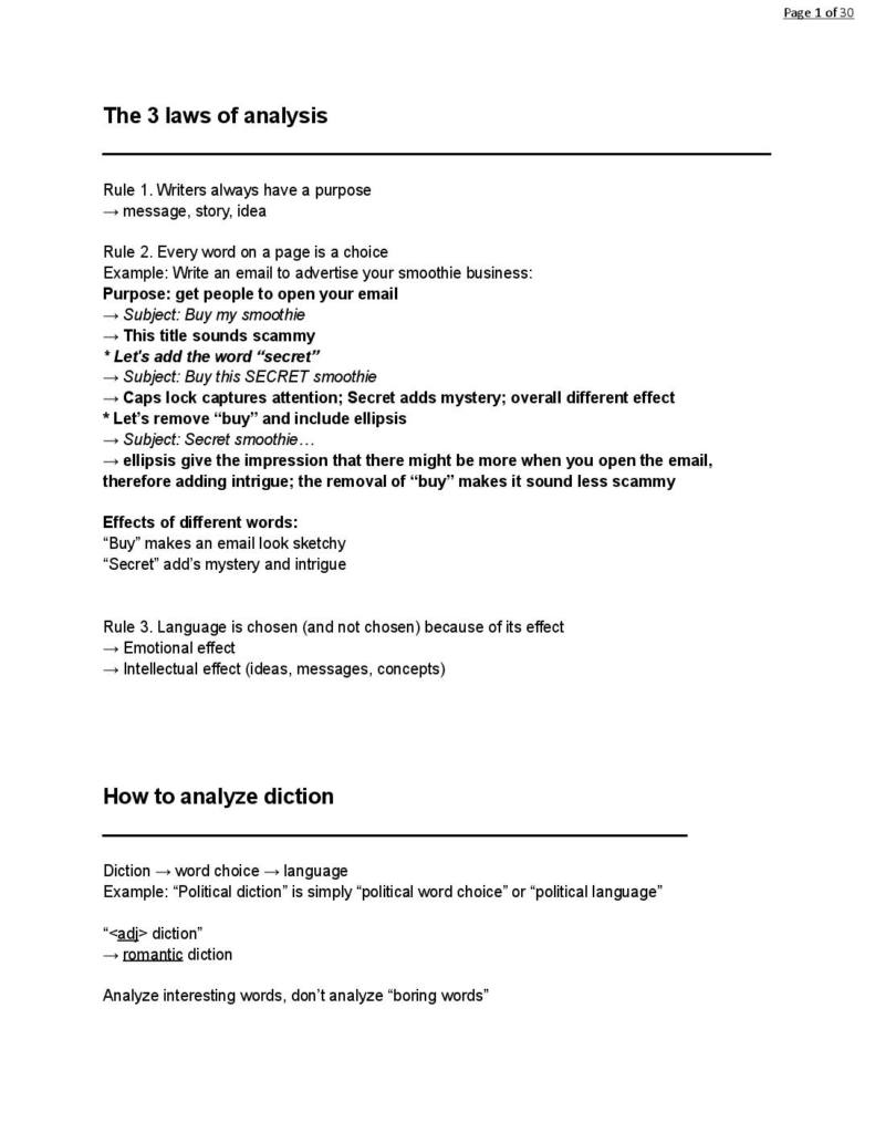 Notes for Language A: Literature Higher Level (IB LitHL) at ...