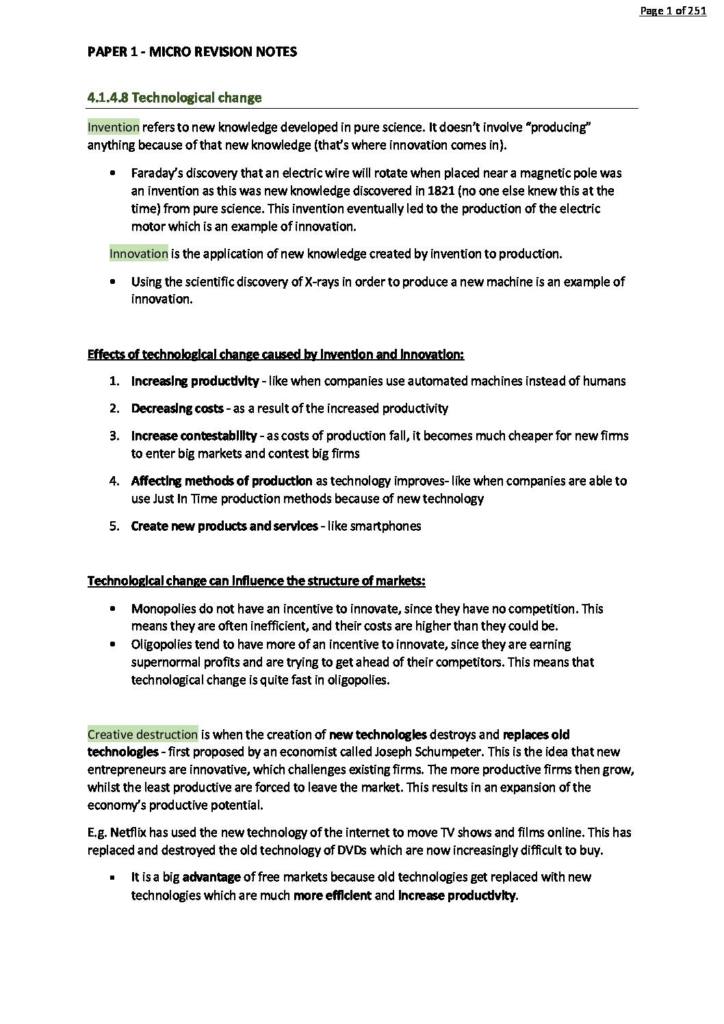 Notes for Economics A Level (7136) at AQA (GCE) AS and A Level | StudyLast