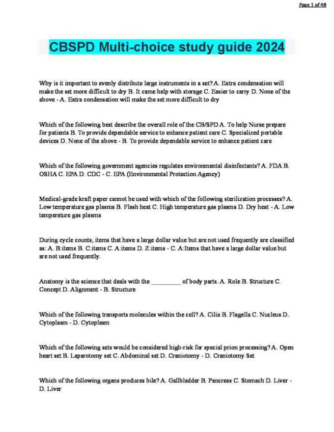 CBSPD Multiple Choice Questions with answers | StudyLast