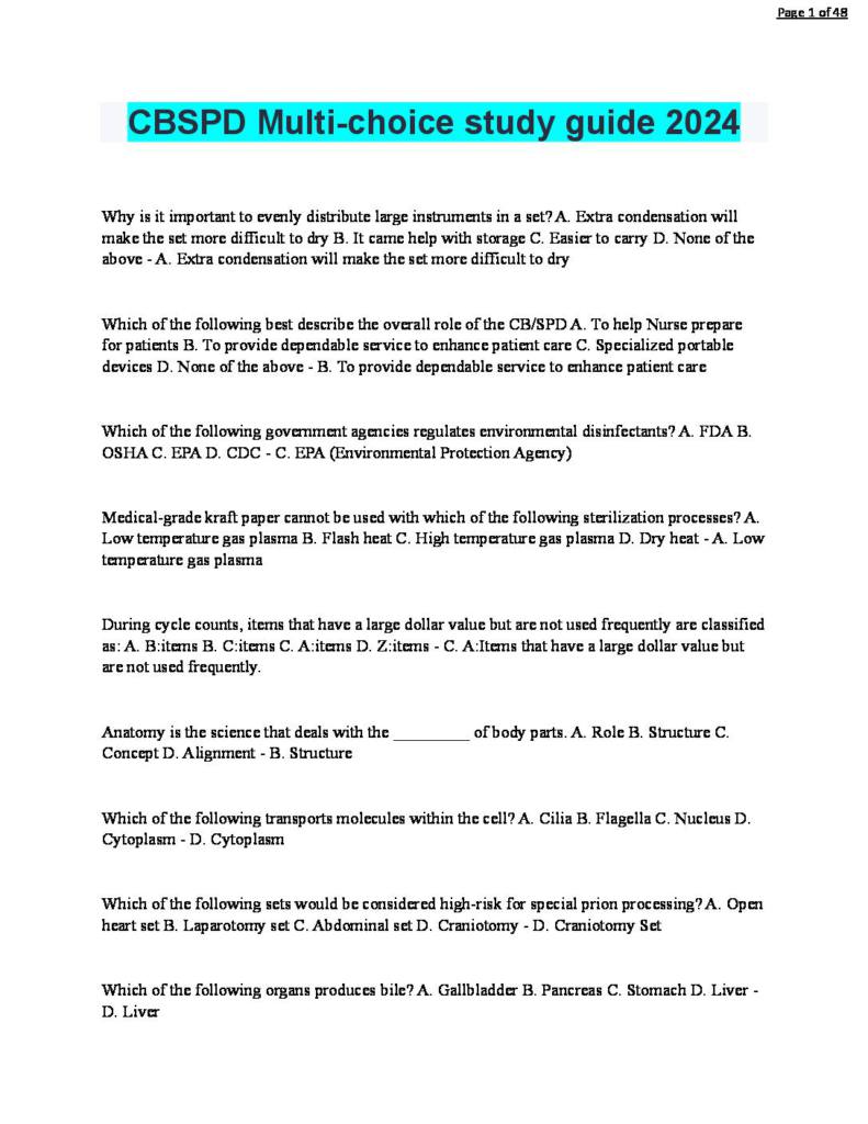 CBSPD Multiple Choice Questions with answers | StudyLast