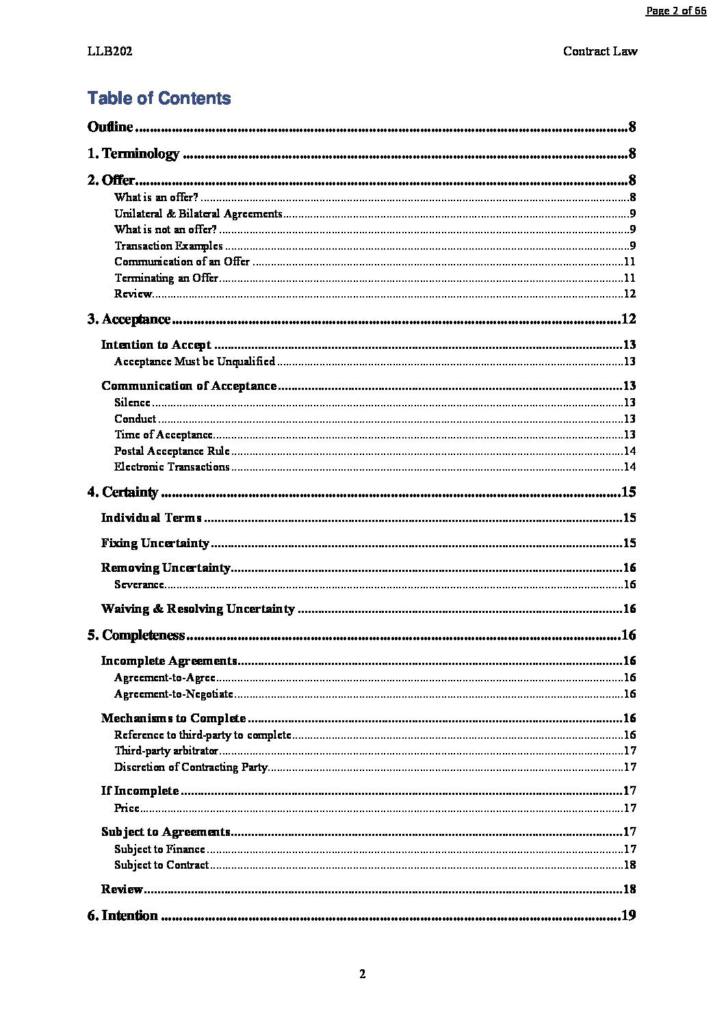 Contract Law (LLB202) comprehensive notes | StudyLast