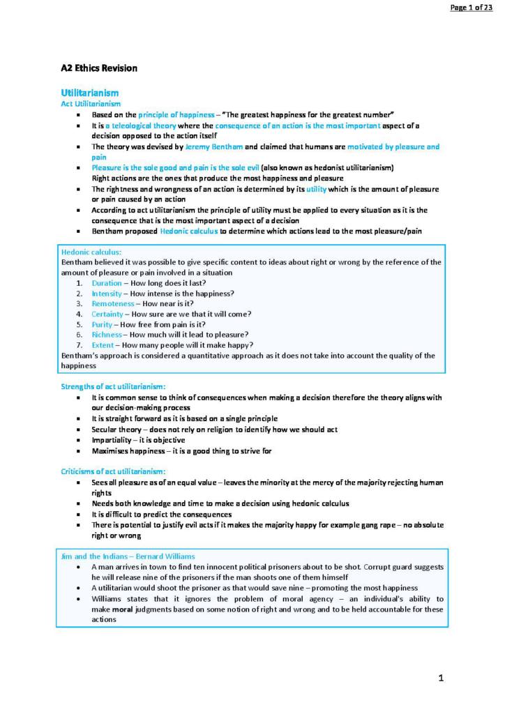 Notes for A Level Religious Studies (9RS0) at Edexcel (GCE) AS and A ...