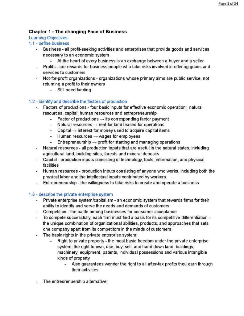 Introduction to Management (RSM100H1) chapter summary notes | StudyLast