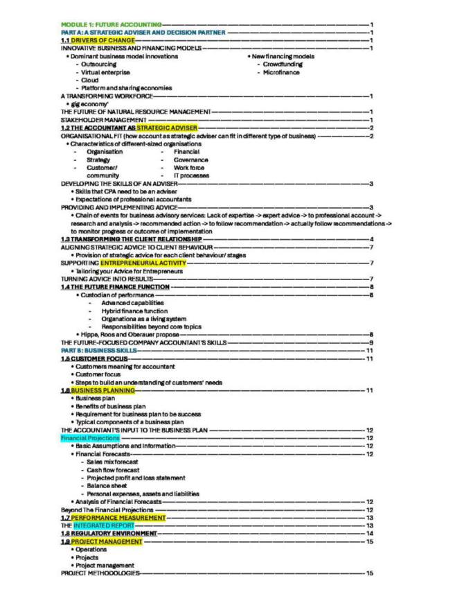 CPA Contemporary Business Issues 2024 complete notes | StudyLast