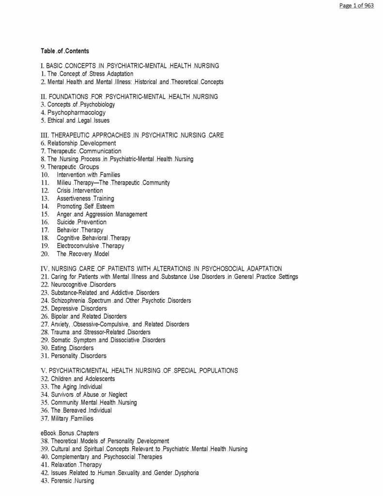 Notes for Psychiatric-Mental Health Nursing Certification (PMH-BC) at ...
